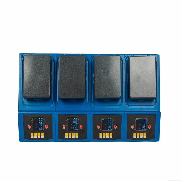 4-Channel Digital Magnetic Hotplate Stirrer Multi-position 4 Head ...