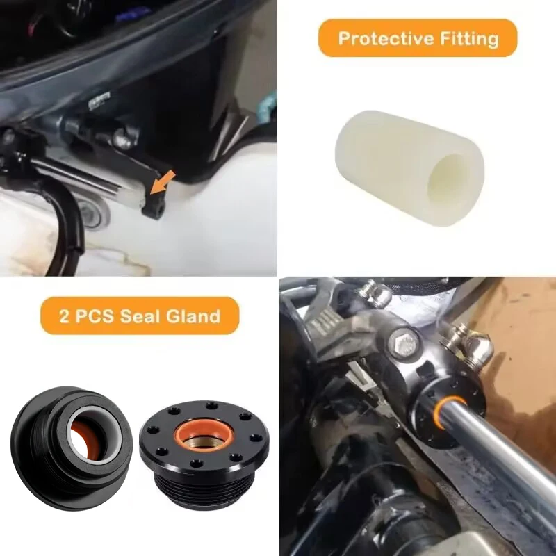 Front Mount Hydraulic Steering Cylinder Seal Kit with Pin Wrench Fits ...