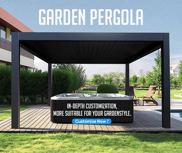 Pergola Louvers Roofing System Aluminum Gazebo Outdoor Pergola Brackets ...