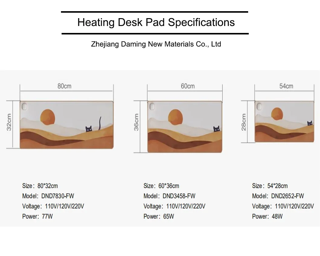 Customizable Pattern Functional Digital Heating Table Pad Heated Mat ...