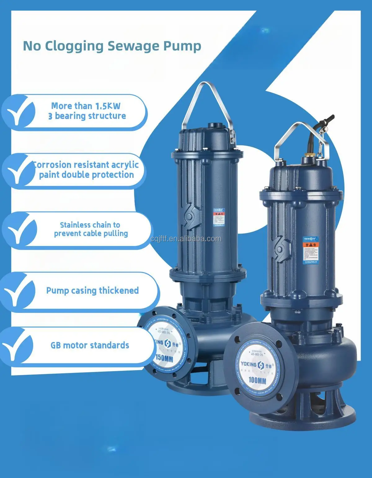 Sewage Water Treatment Lifting Station Submersible Sewage Pump 3 Hp ...
