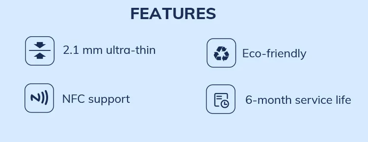 Ultra-thin Wireless BLE Bluetooth NFC Tag Sticker - MINEW