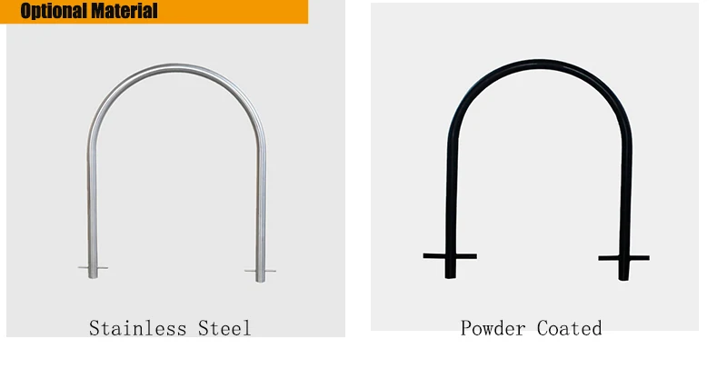 Durable Rail Bike Storage Racks - Stainless Steel U Shaped