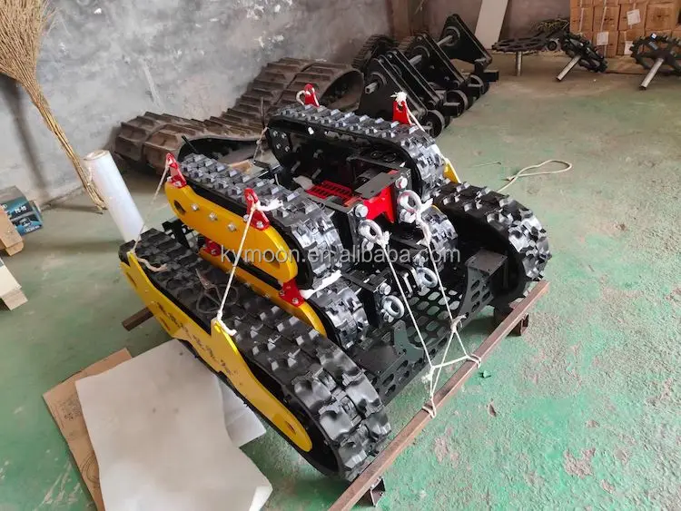 Tracked Vehicle Chassis Light Rubber Track Undercarriage Fire Fighting ...