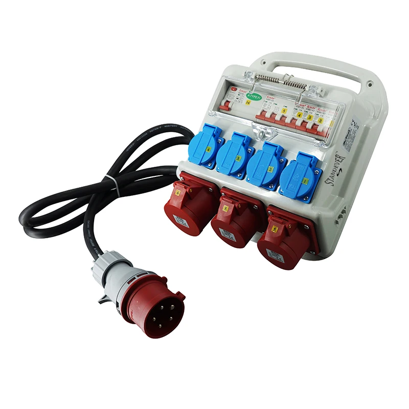 11 Way 32a Portable Power Distribution Box,Ip44 Distribution Mcb Board ...