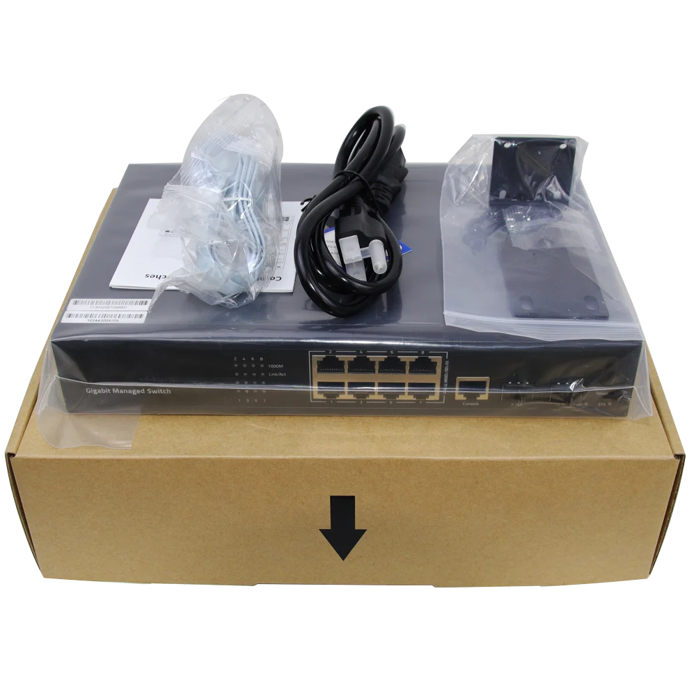 Factory Poe Switch 4 8 16 24 48 Port 10/100m & Gigabit Unmanaged 48v ...