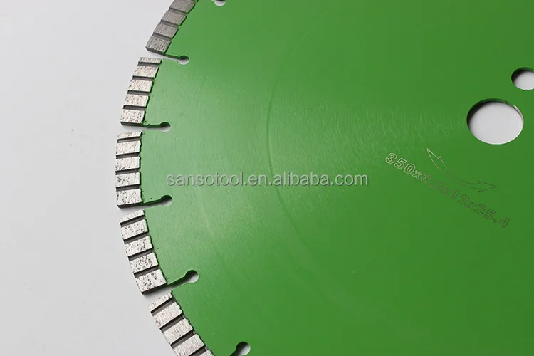 350mm Laser Weld Fast Cutting Turbo Segmented Cutting Disc Diamond Saw ...