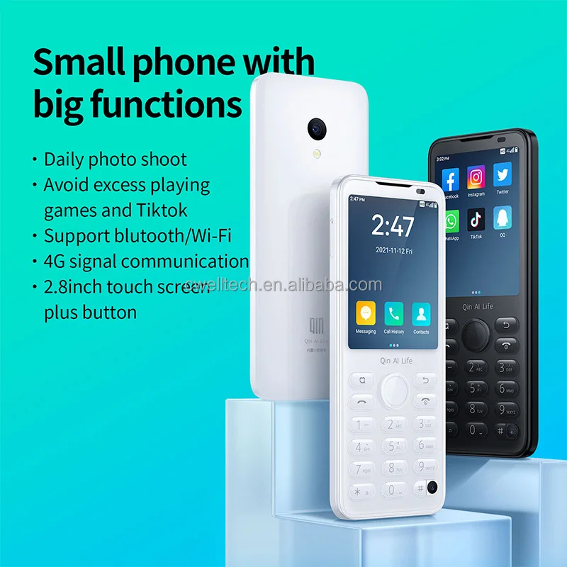 Smallest 4G Android Mobile Phones - QWERTY Keyboard & Wifi