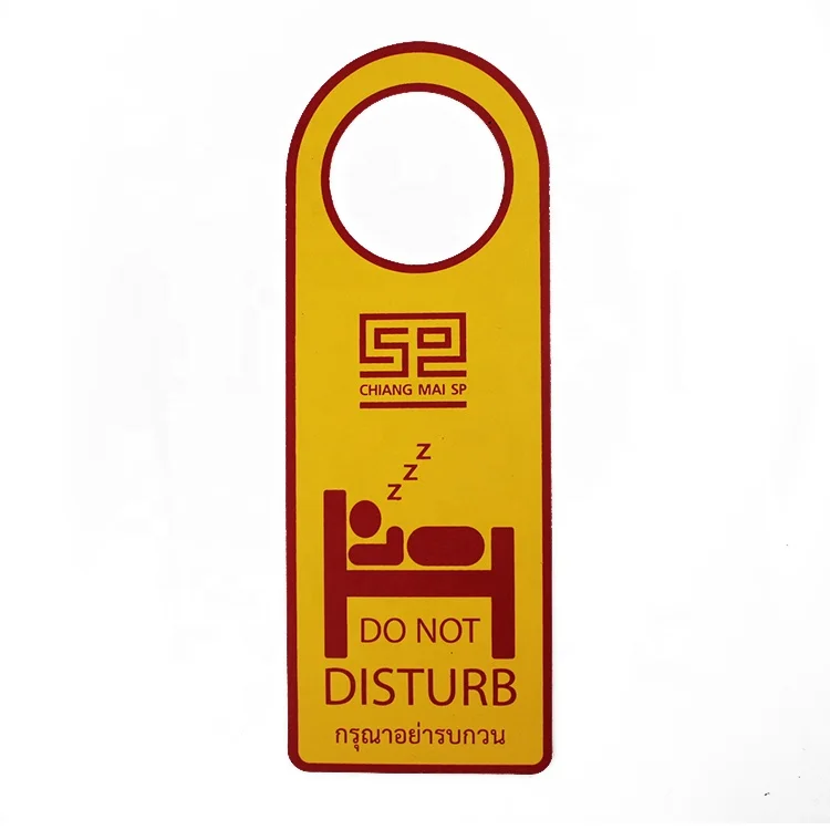 Hotel Room Amenities Set - Eco-Friendly Plastic Door Signs