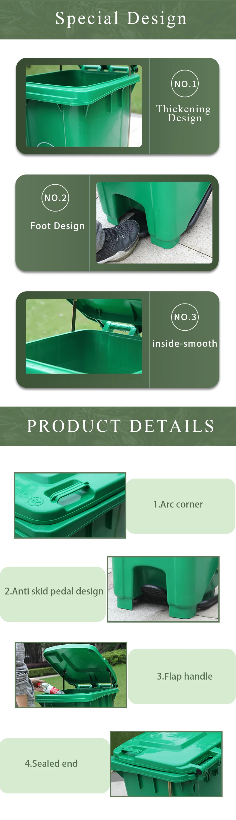 120l Trash Can Garbage Sorting Bucket School Community Property Hotel ...