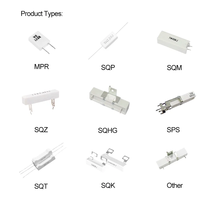 Original 5W Ceramic Cement Resistor 5w5rj 5wr39j 5w5k6j 5w3r9j 5wr25j ...