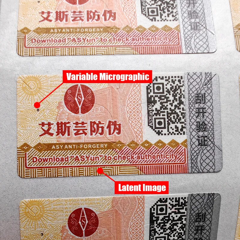Shenzhen Custom Serial Number Verification Anti-counterfeit Labels Qr ...