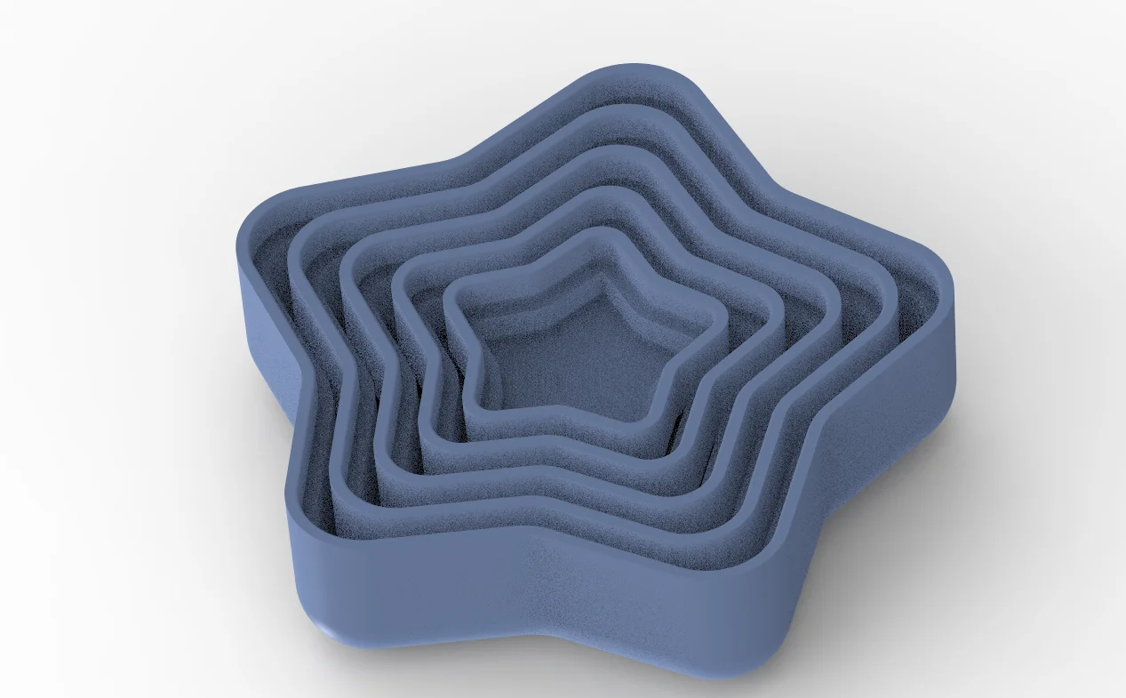 Kids Playtime Nesting Stars Toy 100% Soft Silicone Stackable Nesting ...