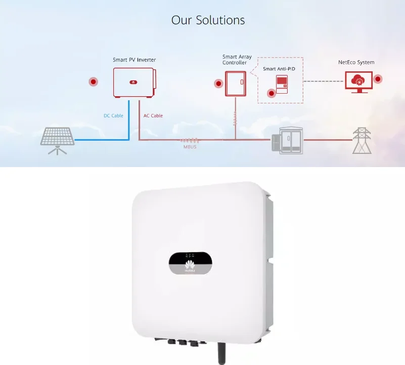 Huawei 10kw Hybrid 3 Phase Sun2000-10ktl-m1 On Grid Huawei Hybrid ...