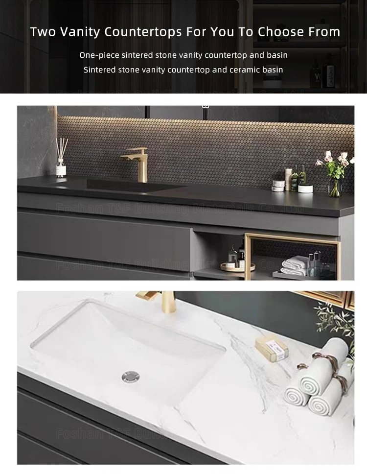 Luxury Single Sink Bathroom Vanity with Smart Mirror