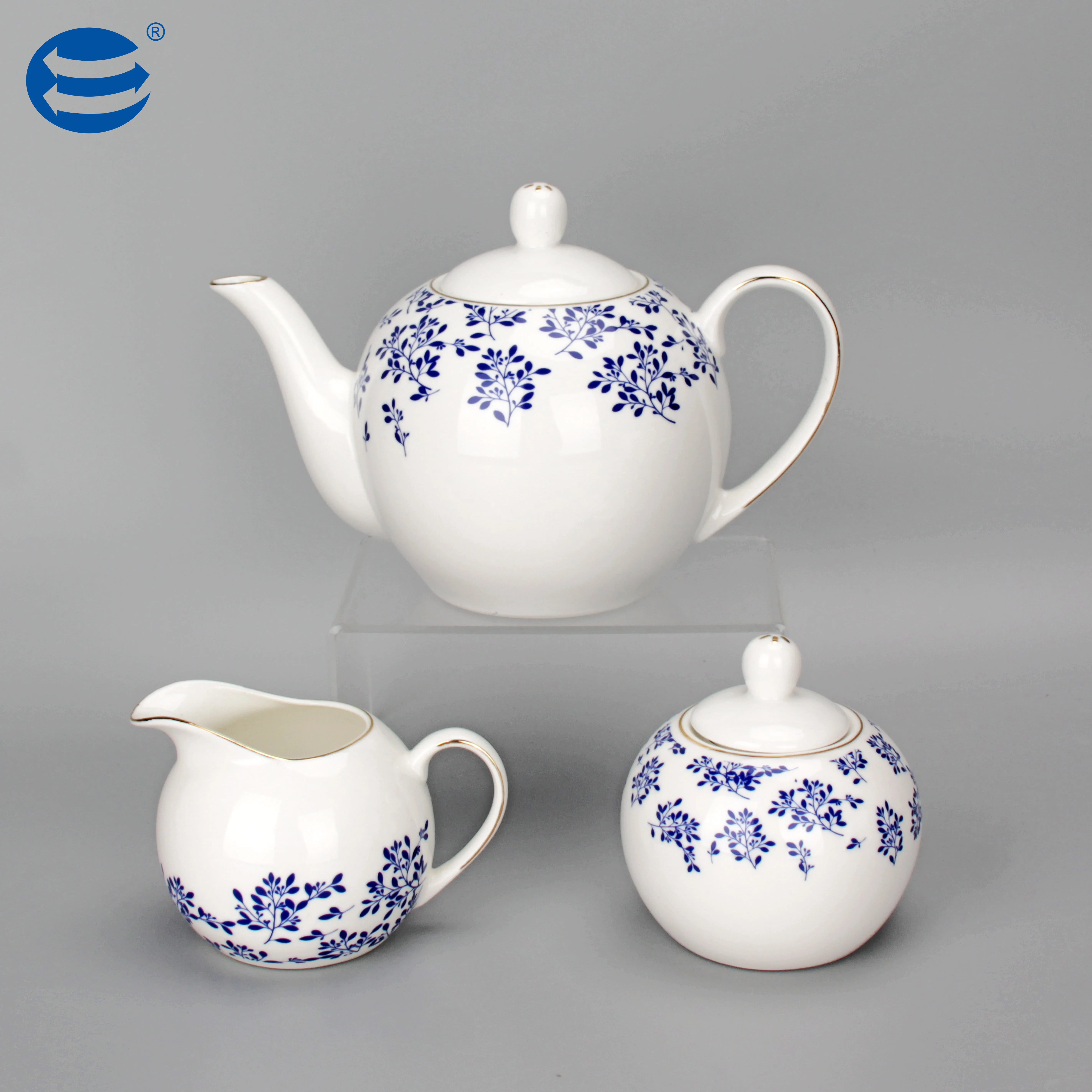 Elegant Blue and White Flower Ceramic Pattern Tableware Sets