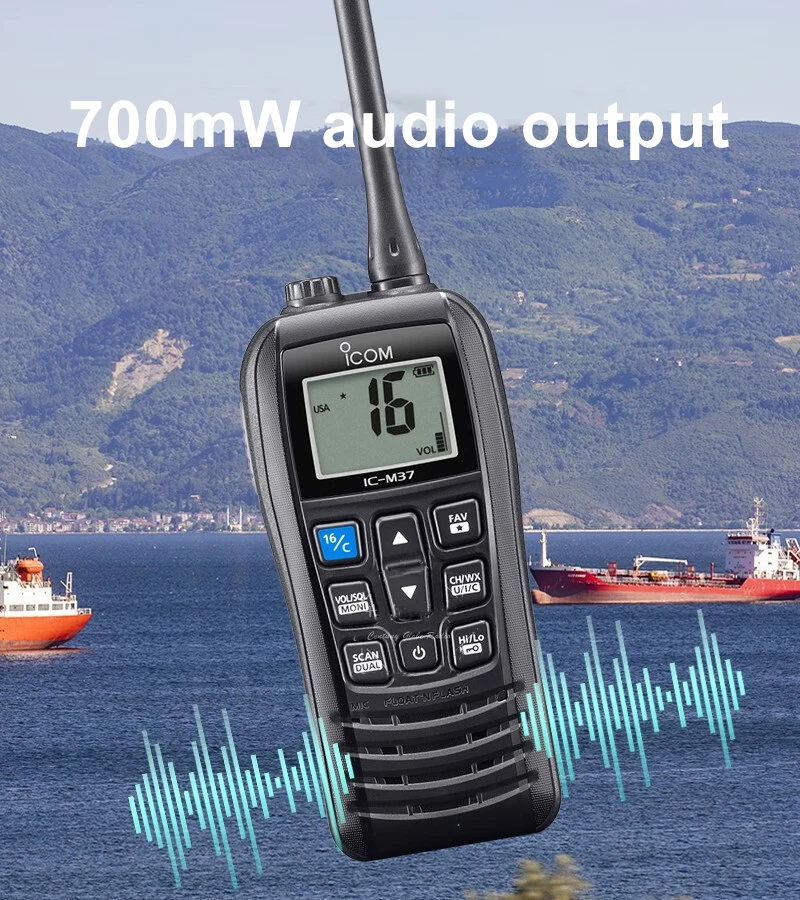 Marine electronics maritime navigation communication 6W icom IC-M37 ...