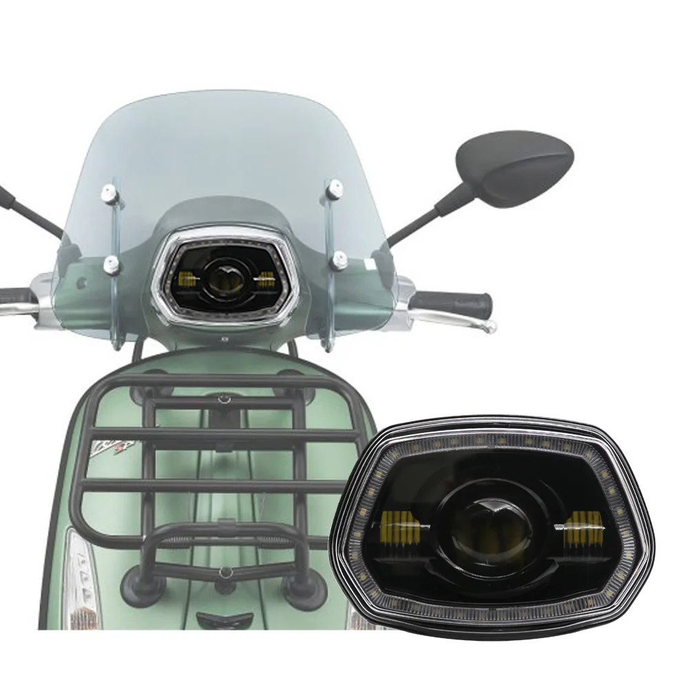 Led Headlight Headlamp With Drl Headlight For Vespa Sprint 150 For ...