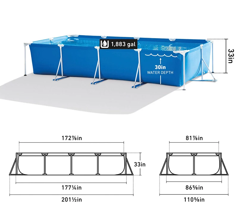 Shop High Quality Large Family Pools - Blue & Custom Sizes