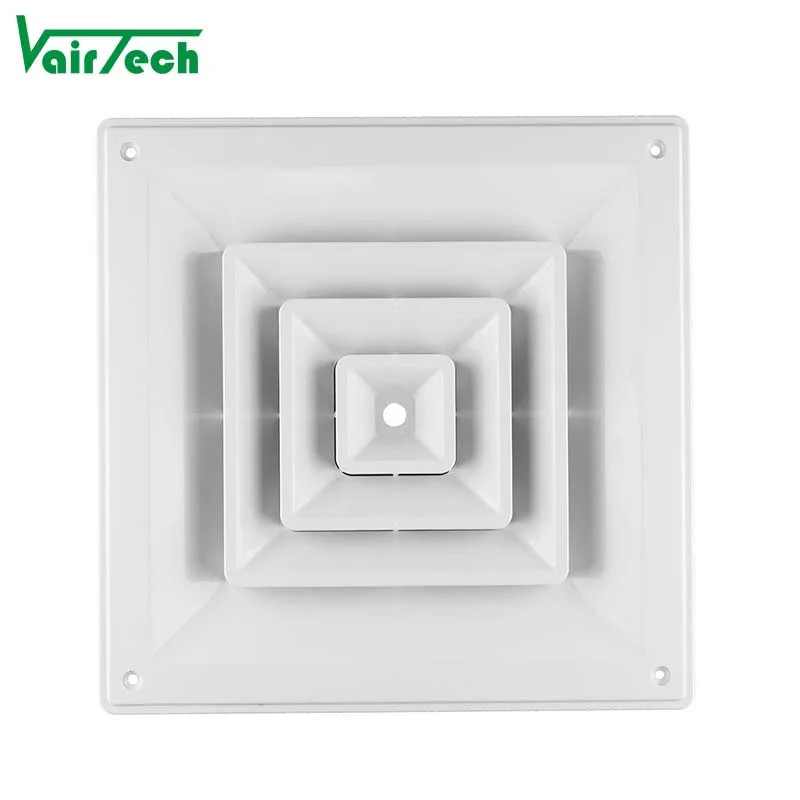 HVAC Ventilation Ceiling ABS 4 Way Supply air Vent Cover square air ...