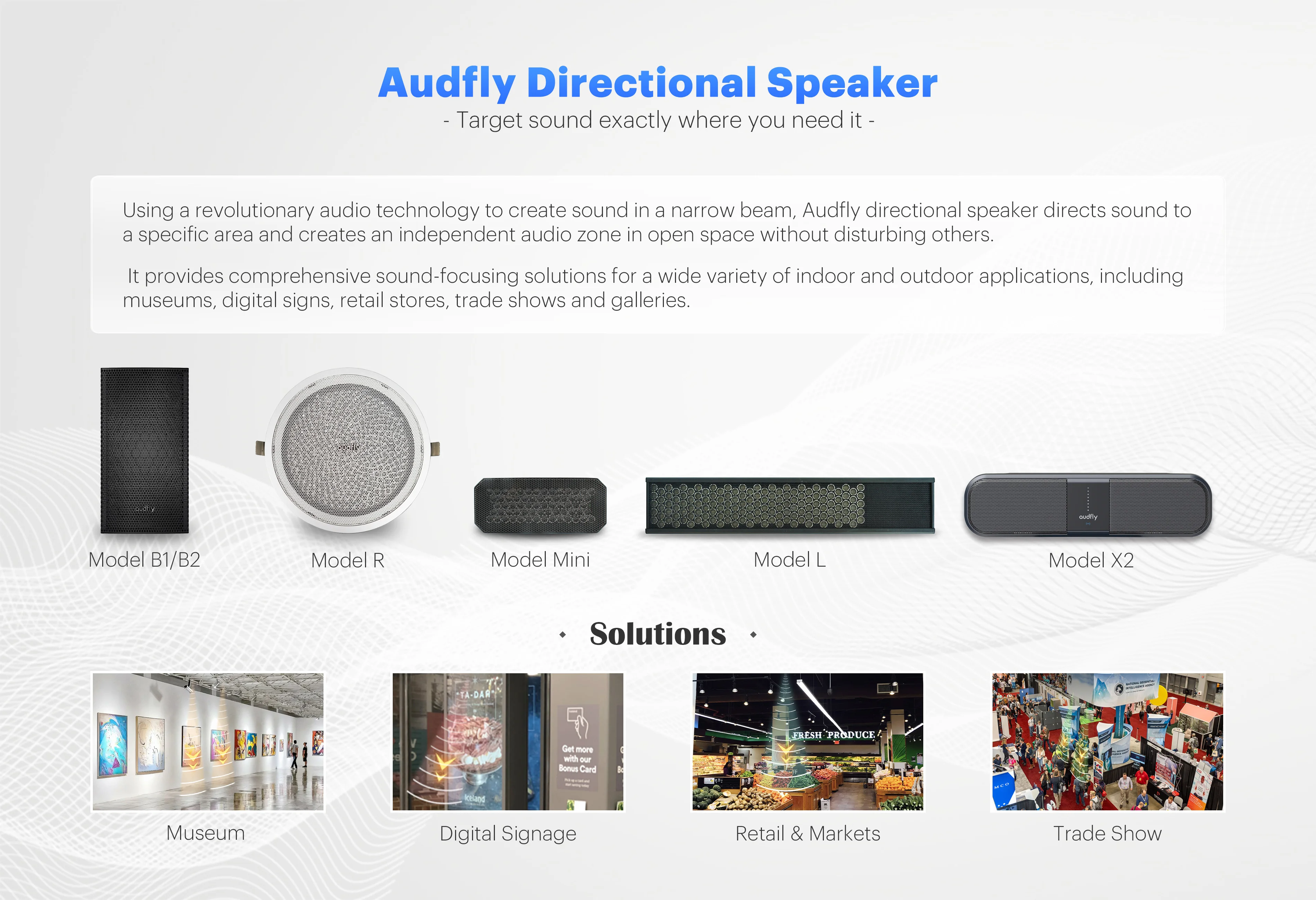25W Ultrasonic Directional Sound Beam Museum System Speaker Directive ...