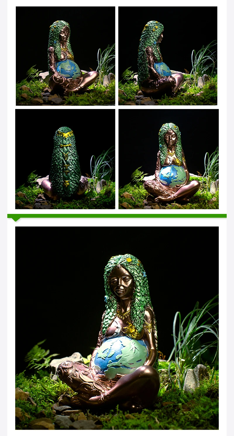 Mother Gaia Earth Goddess Outdoor Resin Statue for Gardens