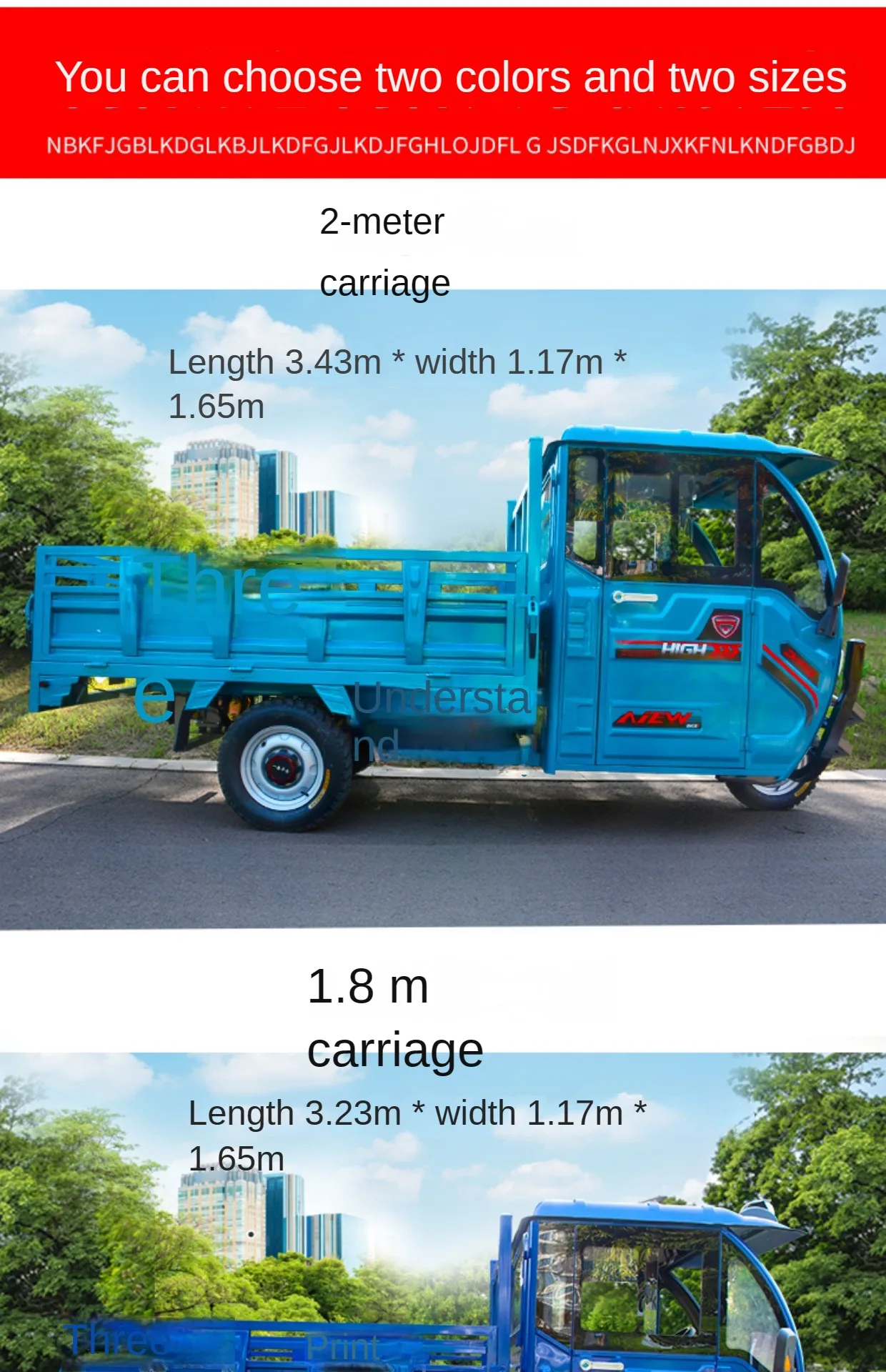 Electric Tricycle Truck Household Cargo Load Freight Oil And ...