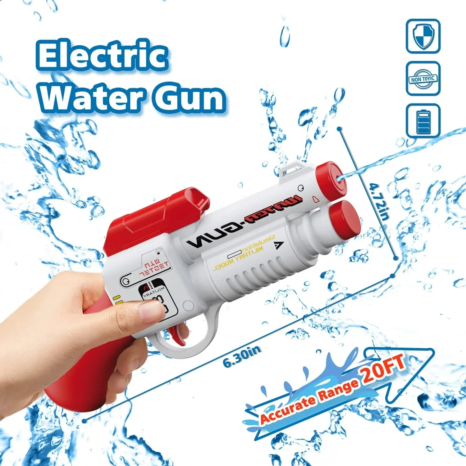 2024 Small Electric Automatic Toy Gun Water Squirt Gun For Kids Outdoor ...