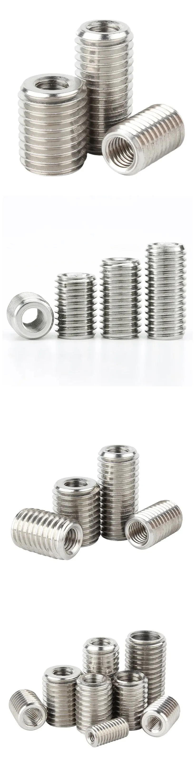 Inside Outside Thread Adapter Screw Nuts Insert Sleeve Converter Nut ...