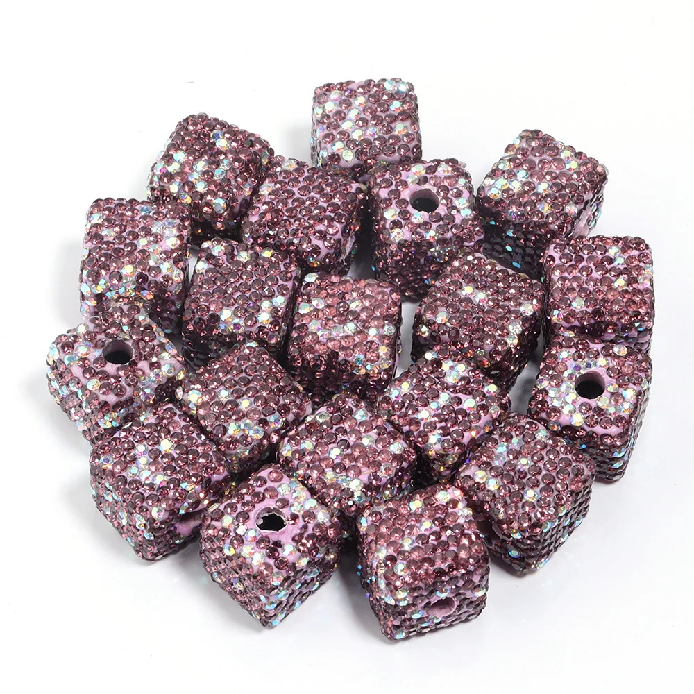 JC 5 Pieces/bag Shiny Clay and Rhinestone Beads for Bracelets and Hair ...