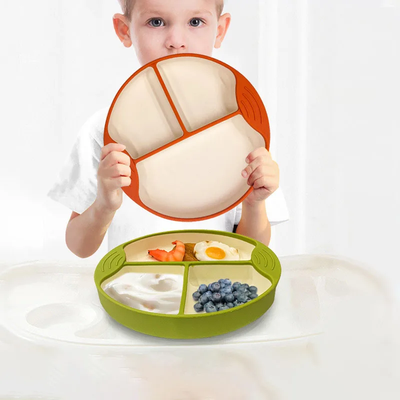 Kids Dining Toddler Plates With Suction Baby Plates 100% Food-grade ...