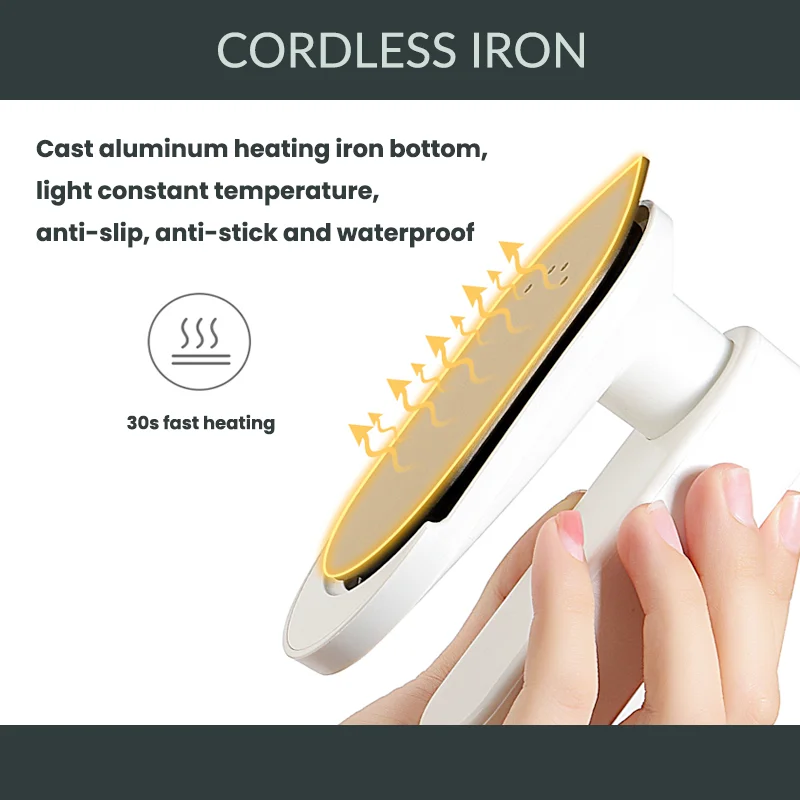 Three Gear Design Wireless Portable Electric Travel Iron Handheld Home ...