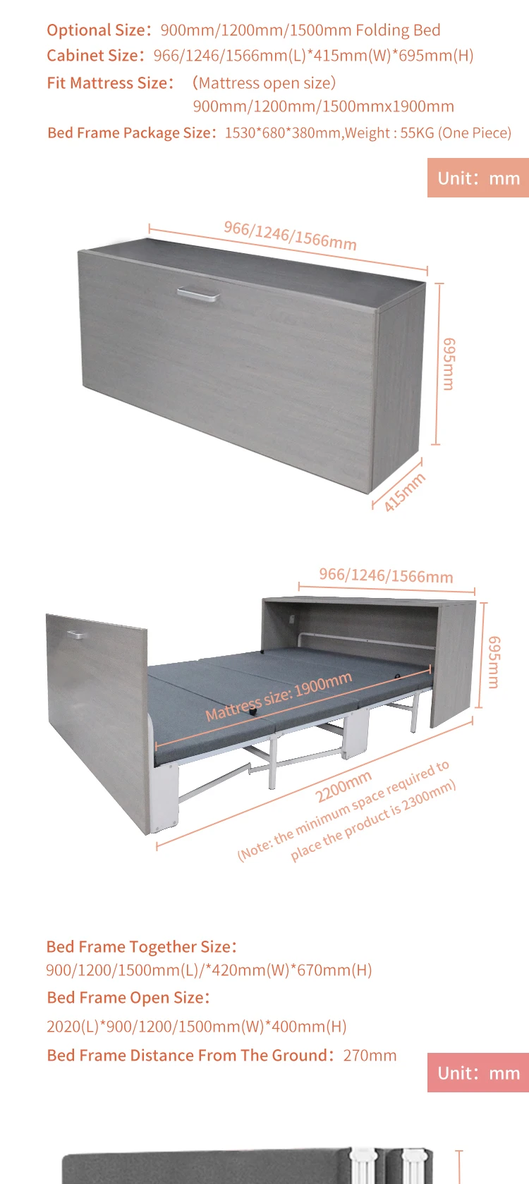 Folding Cabinet Bed - Maximize Space in Modern Living