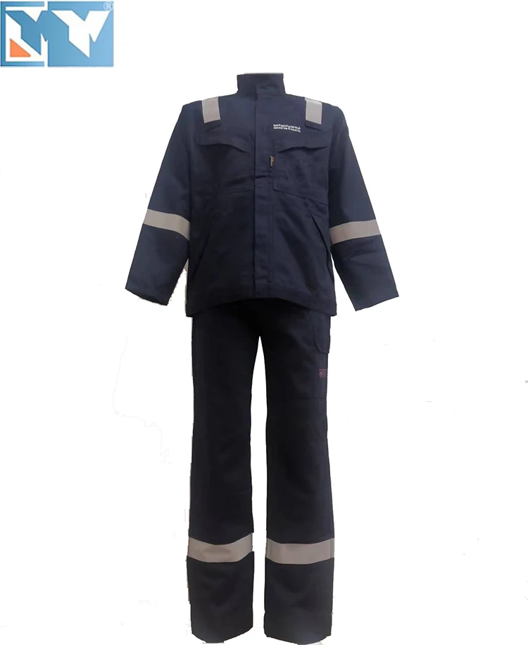 Black Flame-retardant Anti-static Overalls Reflective Safety Overalls ...