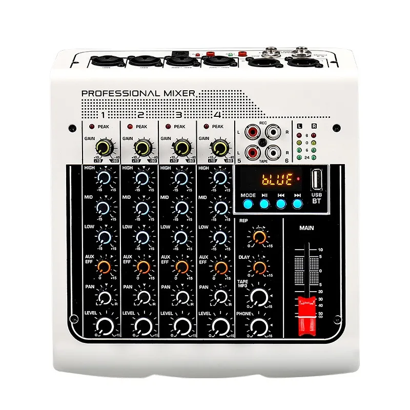 Mini Audio Mixer 6-channel dj controller/audio console mixer with built ...
