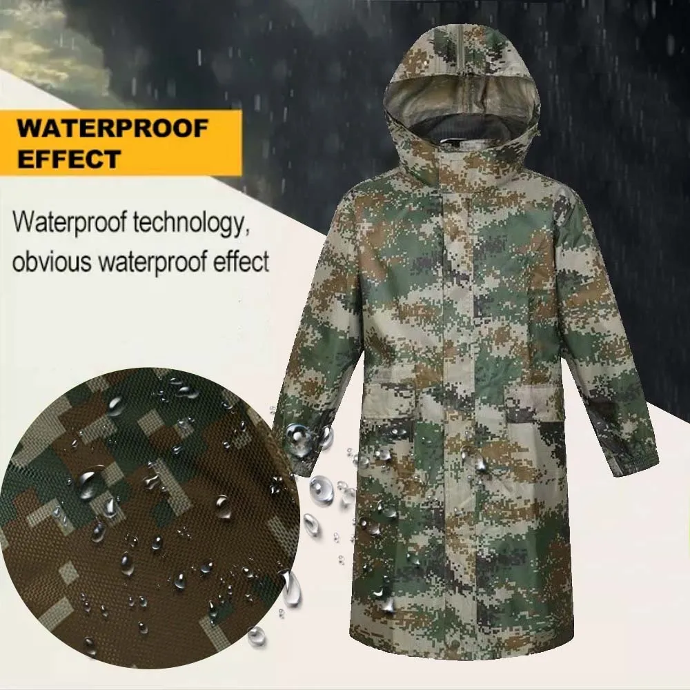 Hcsp Pvc Waterproof Jacket Hunting Coat Camouflage Clothing Long ...