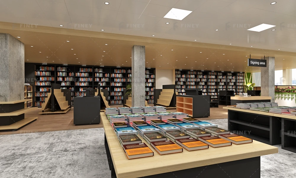 Retail Store Design Wooden Stationery Store Display Stands for Pen Book ...