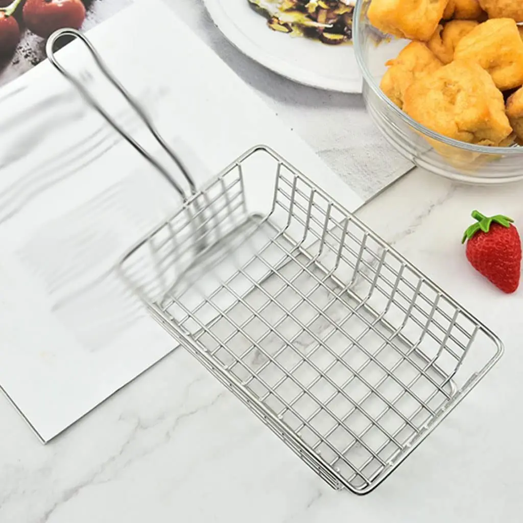 French Fries Basket Stainless Steel Chip Cooking Basket French Fries ...