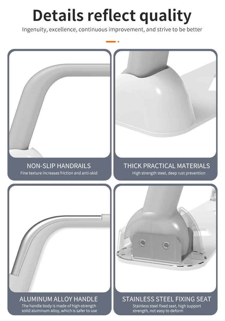 Modern Freestanding Neat Design Toilet Support Arms Foldable Handrails ...