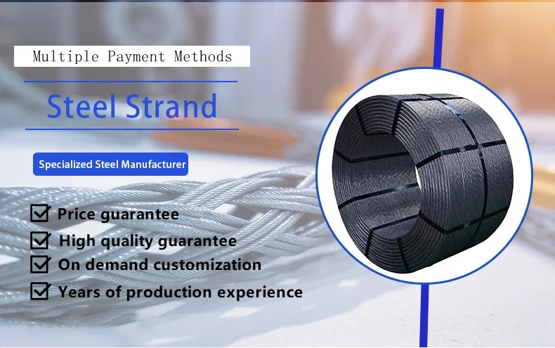 Astm A416 1860 Mpa Pc Prestressing Strand Ht Strand 3/27 For Building ...