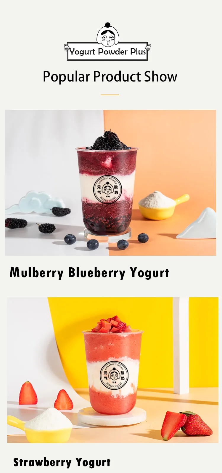 500g Wholesale Halal Milk Powder Dry Instant Yogurt Powder Flavor Mix ...