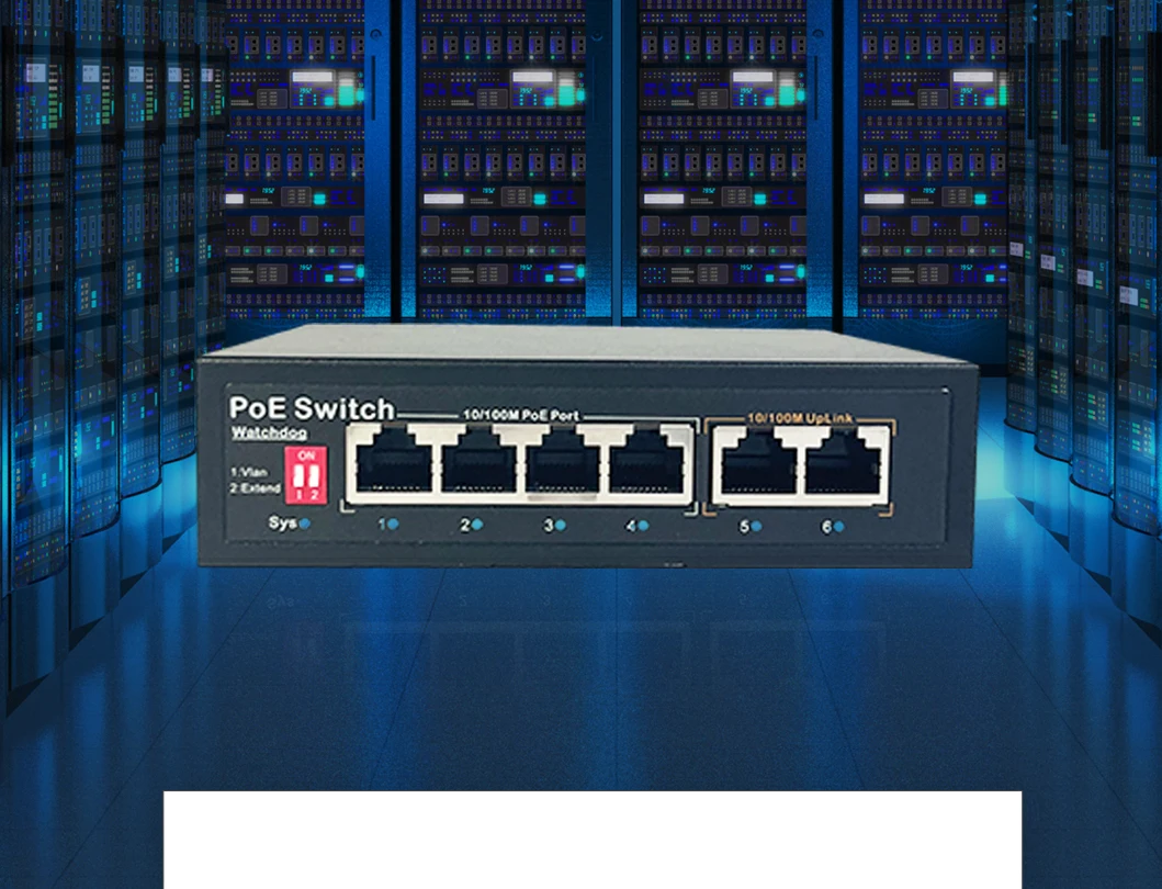 10/100m Poe Switch Metallic Material Fearless Of High Temperature For ...