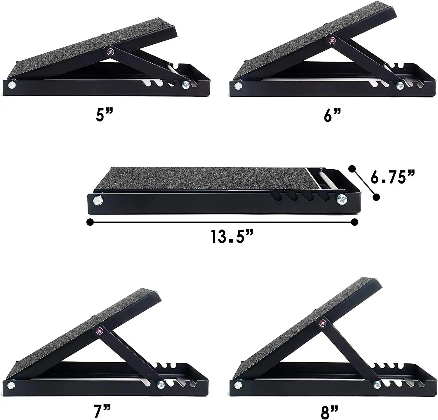 Wellshow Height Adjustable Steel Squat Wedge Set Anti-slip Slant Board ...