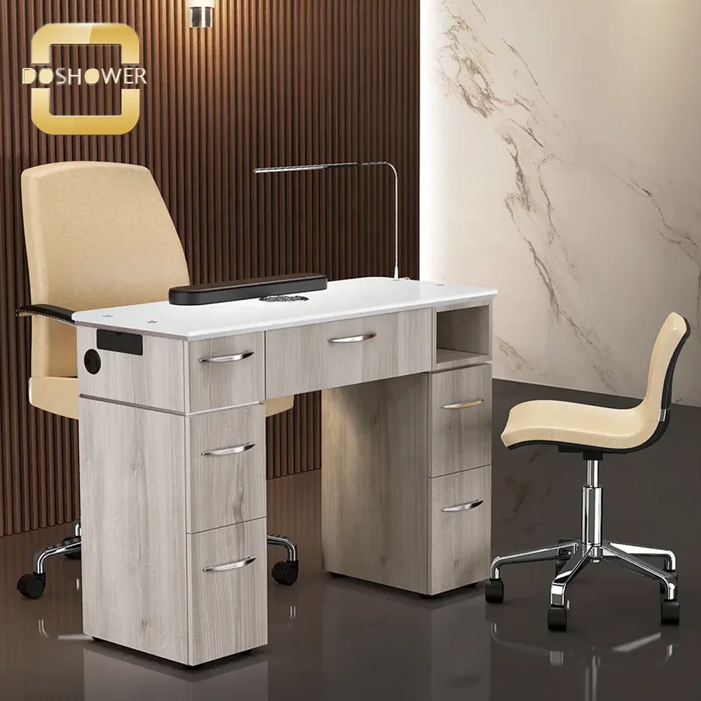 Matching Nail Table Set for Nail Manicure Table Ventilation-ready