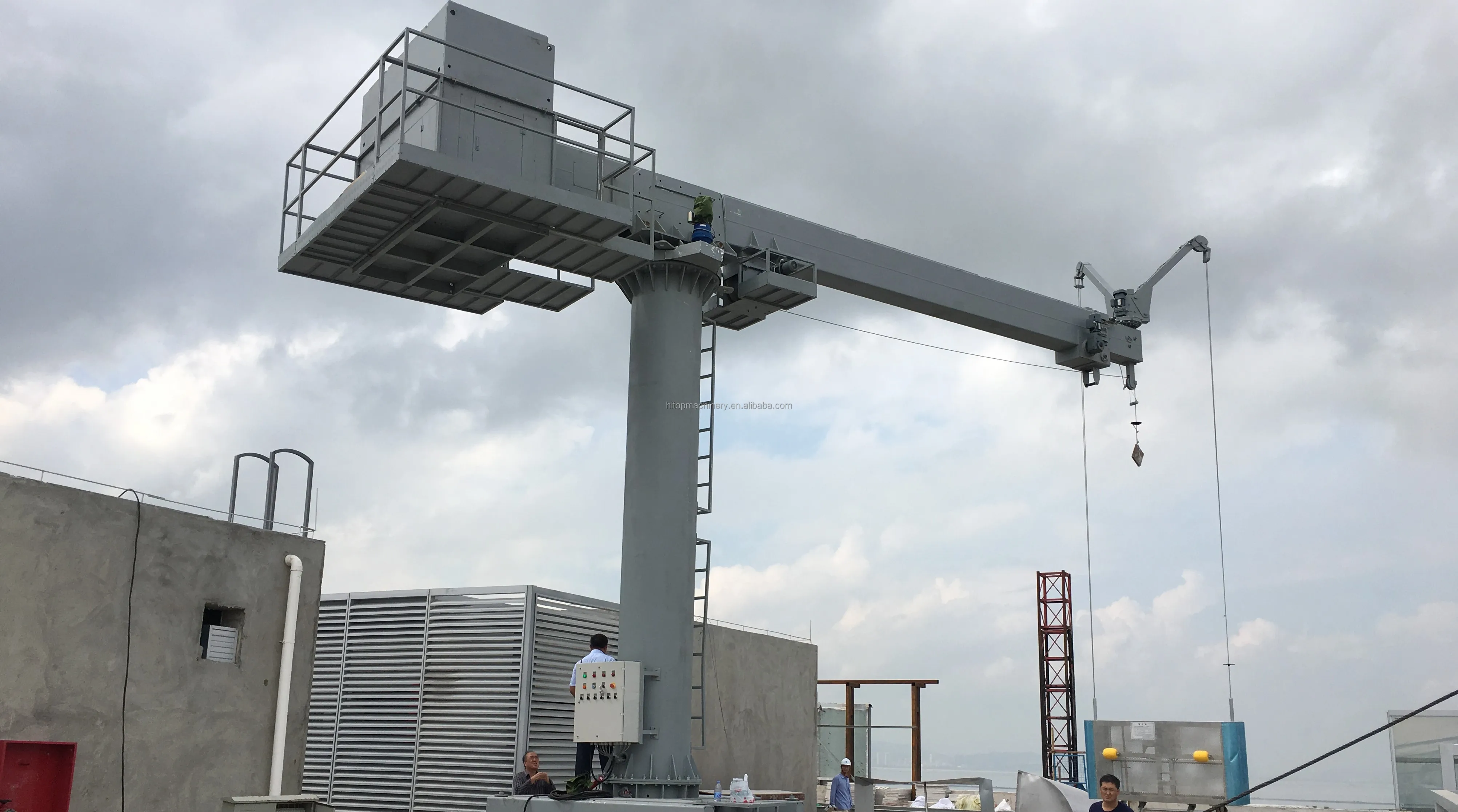 Parapet Mounted Bmu Building Maintenance System For Glass Cleaning And ...