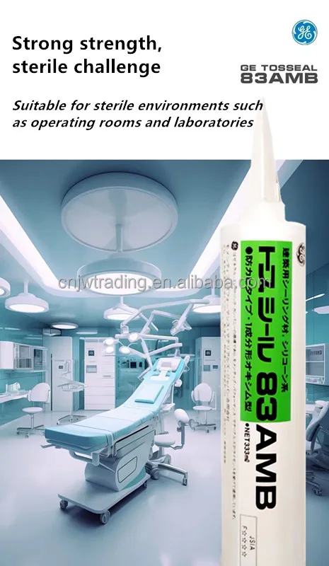 GE TOSSEAL 83AMB - Transparent Silicone Sealant for Kitchen & Bathroom