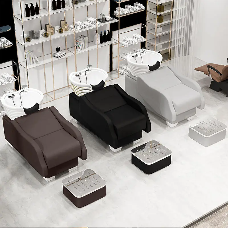 Massage Bed Mall Shampoo Chair With Ceramic Basin Washing Hair Chair ...