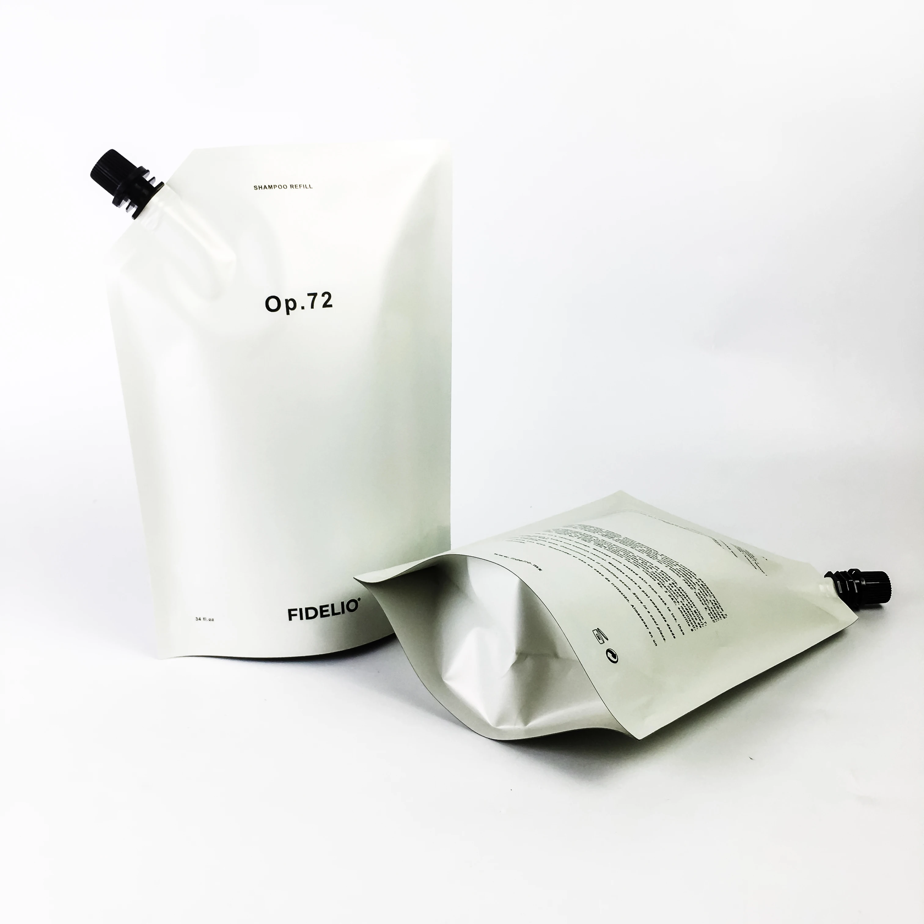 Biodegradable Black Stand up Plastic Liquid Juice Shampoo Drink ...