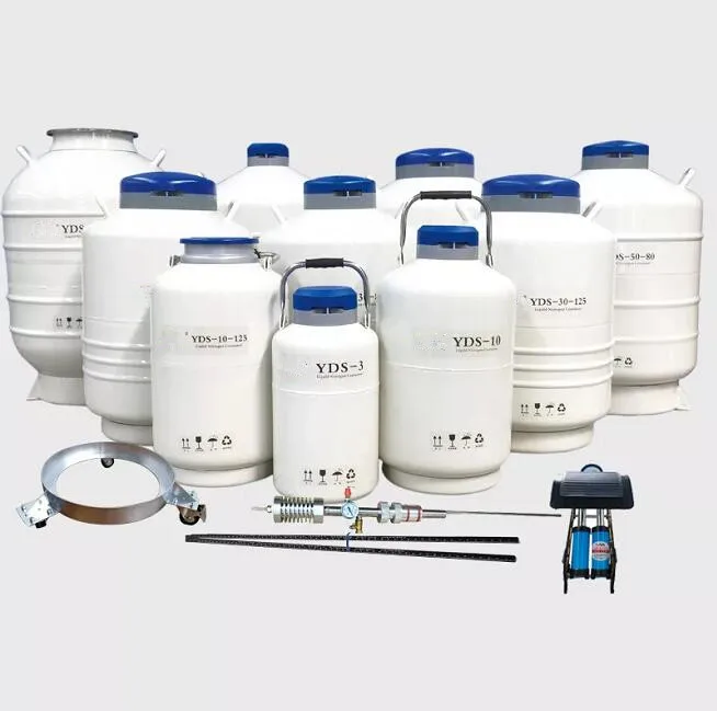 35 Liter Liquid Nitrogen Tank Dewar Vessel Portable Artificial Insemination Semen Container ...