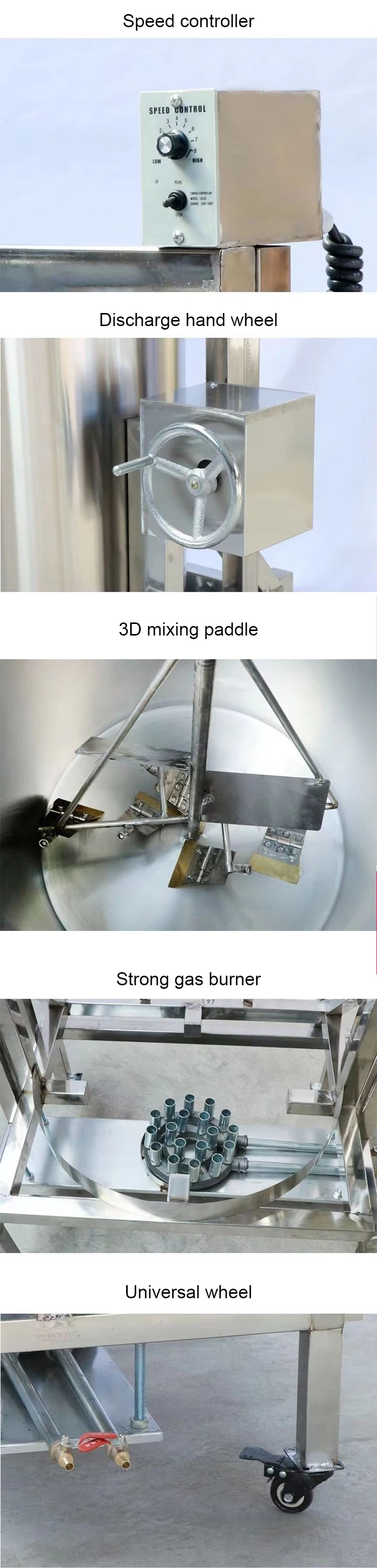 New Design Large Capacity Automatic Gas Heating Caramel Sauce Cooking ...